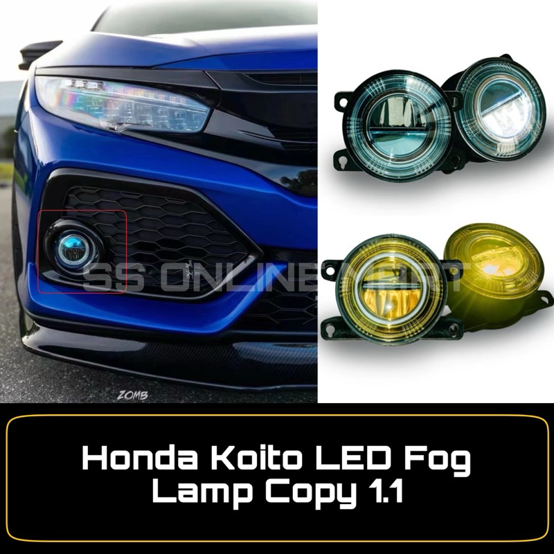 Honda Civic FC FK7 FK8 Fl1 Jazz City GM6 GN2 Fog Lamp Koito 1:1 Blue ...