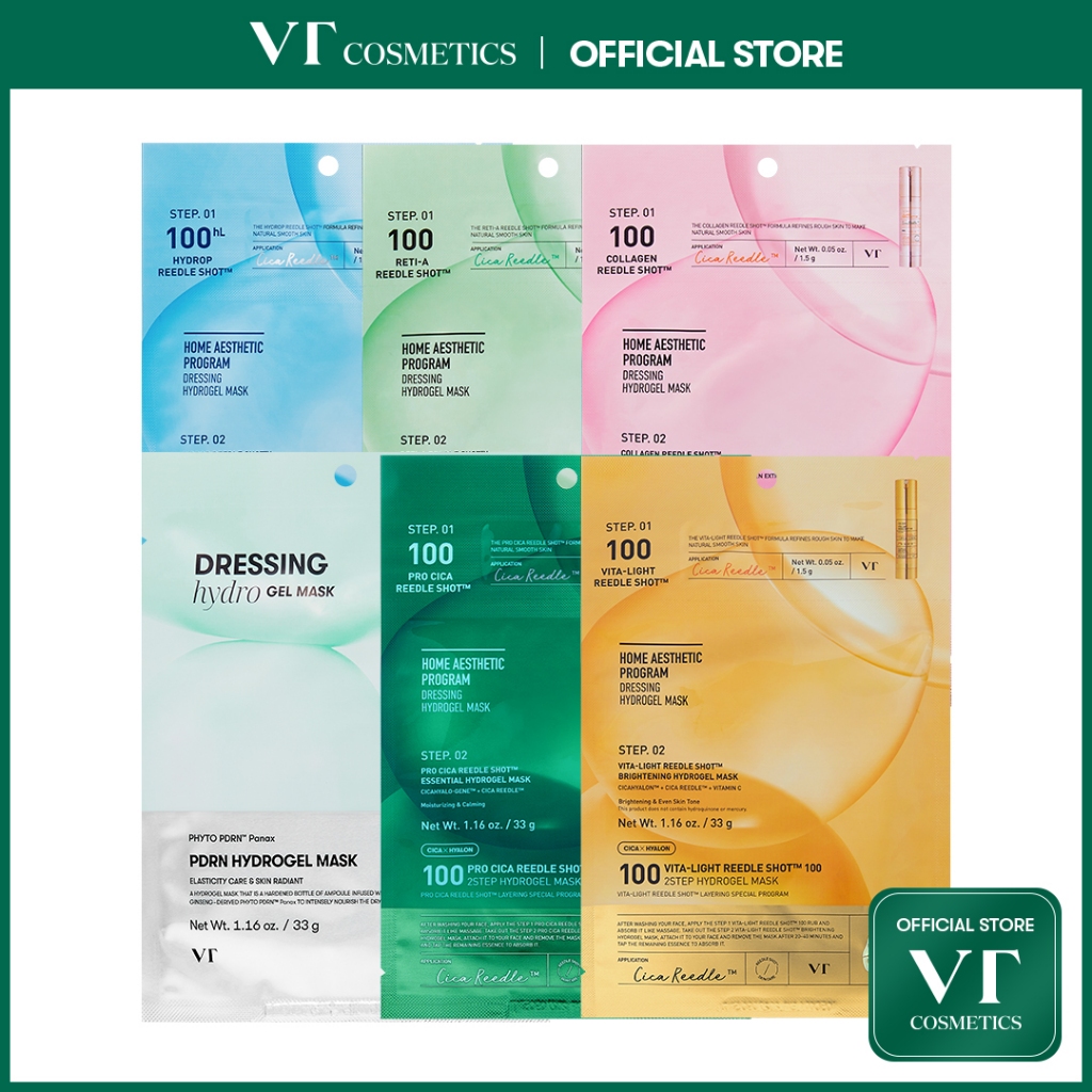 [VT] Color Reedle Shot 2Step Hydrogel Mask Quick Soothing, Ampoule Gel ...