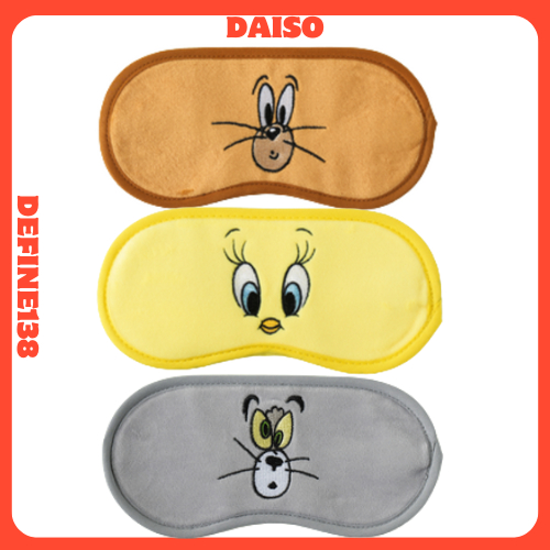 DAISO KOREA Tom & Jerry & Looney Tunes Eye Mask | Cute Plush Sleep Mask ...