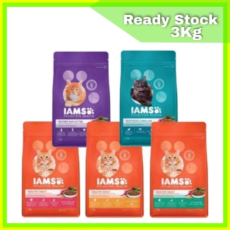 IAMS Cat Proactive Health 3kg - (Mother Kitten / Ocean Fish / Indoor ...