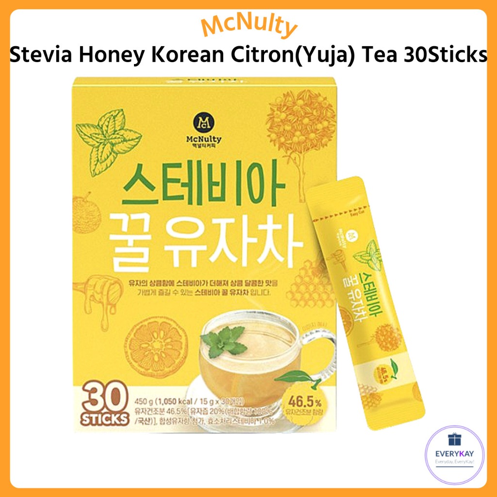 🇰🇷[McNulty] Stevia Honey Korean Citron Yuja Tea 30 Sticks | Korean ...
