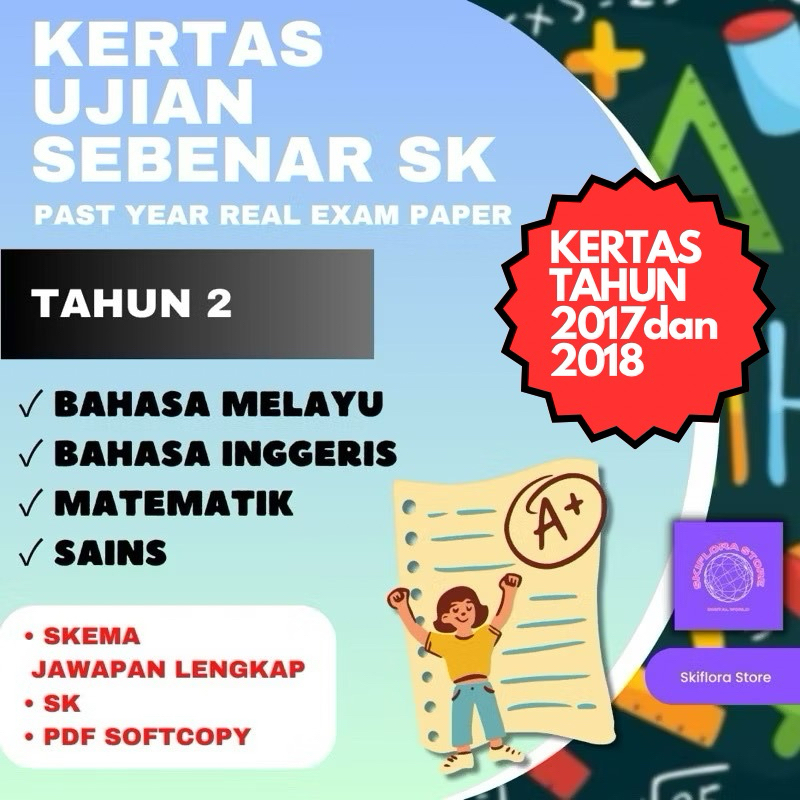 [SS269] PDF Kertas Ujian Sebenar SK Tahun 2 Past Year Exam Paper Year 2 | Shopee Malaysia