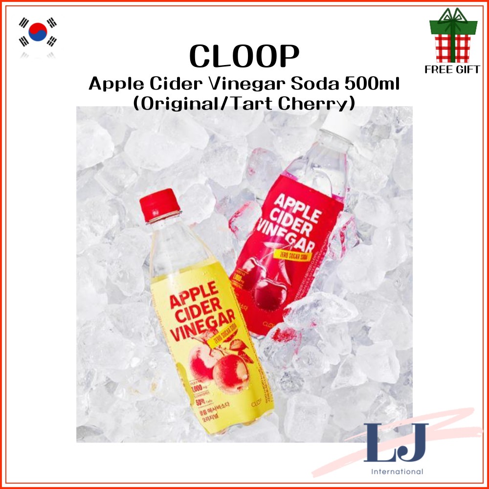 CLOOP Apple Cider Vinegar Soda 500ml (Original/Tart Cherry) | Shopee ...