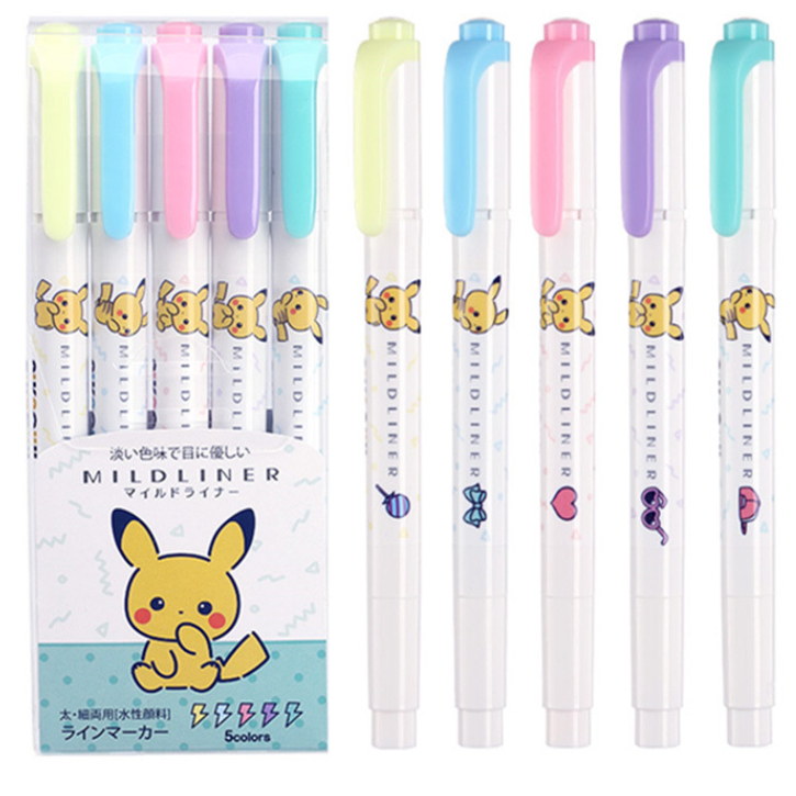 Zebra Mildliner Double-Sided Highlighter - Pikachu Eevee Little Twin ...