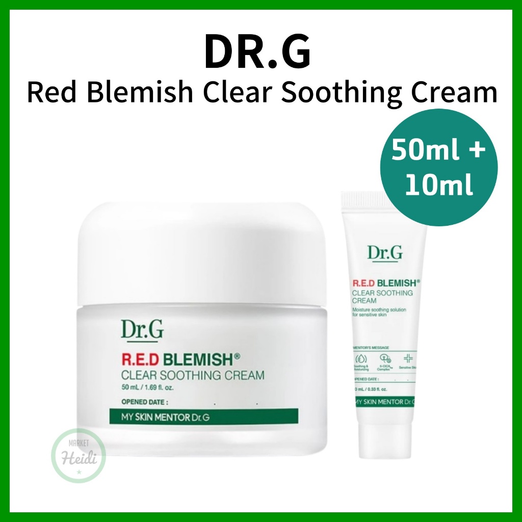 KOREA 🇰🇷 DR.G Red Blemish Clear Soothing Cream 50ml +10ml | Shopee Malaysia