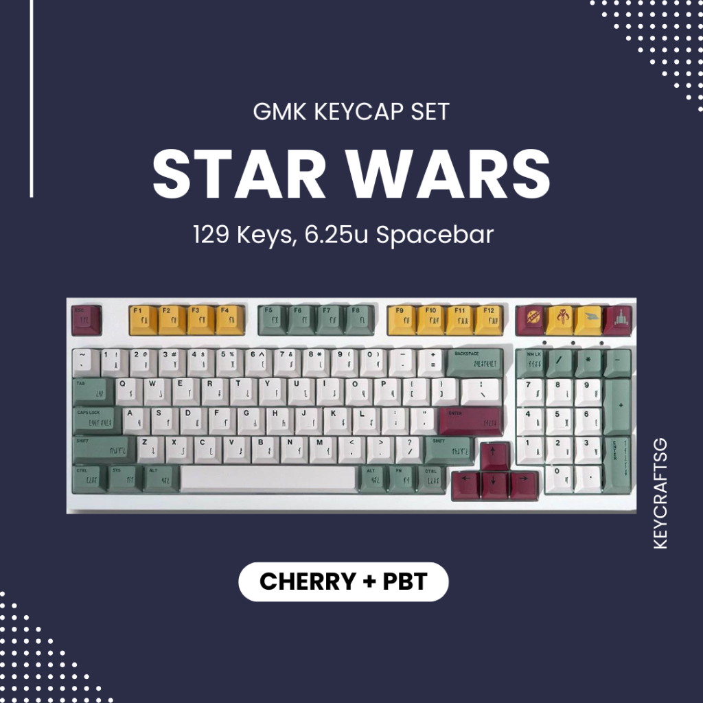 GMK Star Wars Keycap PBT Dye-sub Cherry Profile Minimalist for Gaming ...