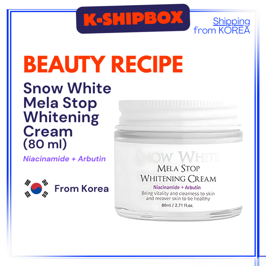 [Beauty Recipe] Snow White Mela Stop Whitening Cream 80ml | Niacinamide ...