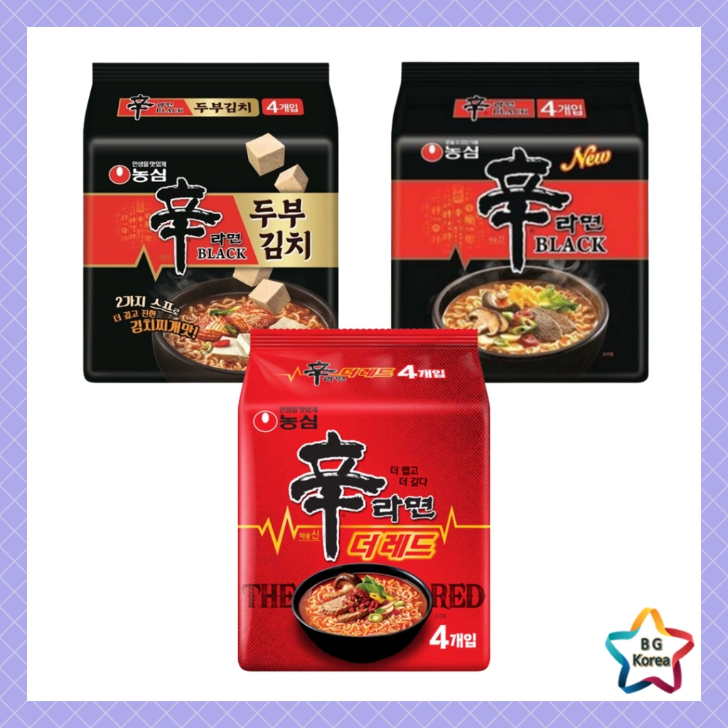 Shin Ramen The Red Black Tofu Kimchi Instant Noodles / Korean Premium ...