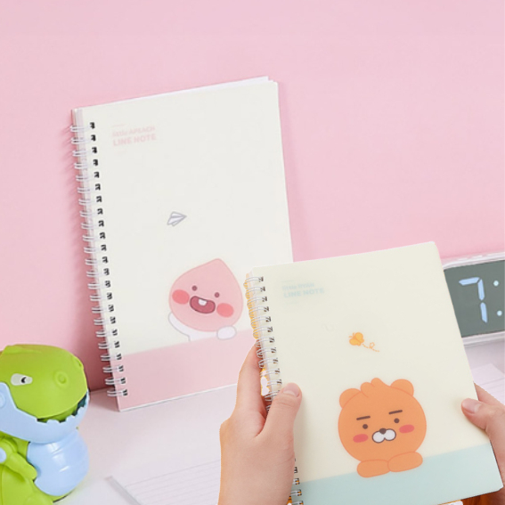 Daiso Korea Kakao Friends A5 wired spring note campus notebook 80sheet ...