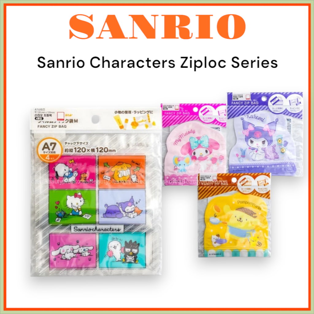 [SANRIO] Sanrio Characters Ziploc Series 3p/4p (Mymelody 3p / Kuromi 3p ...