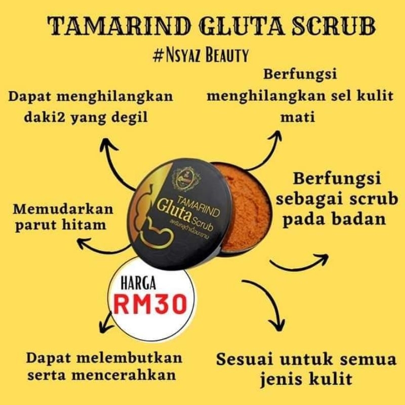 TAMARIND GLUTA SCRUB VIRAL ORIGINAL HQ | Shopee Malaysia