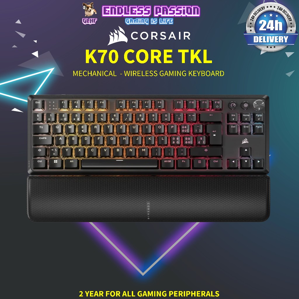 Corsair K70 CORE TKL Wireless RGB Mechanical Gaming Keyboard - CORSAIR ...