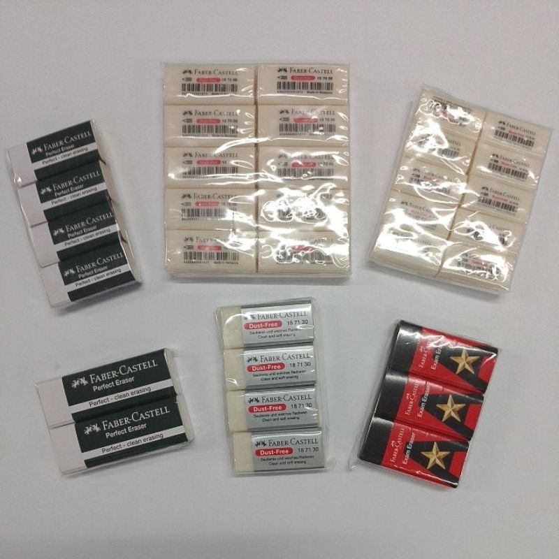 Faber-Castell Eraser rubber radierer dust-free Pemadam black exam ...