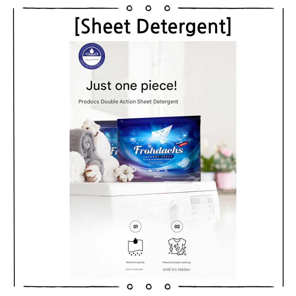Frohdachs Double Action Laundry Detergent Sheets (15 Sheets) | Easy ...