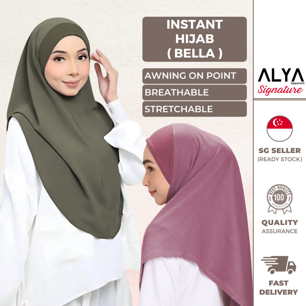 [ Alya Signature ] Instant Hijab Lycra - Bella ( Alya Apparels ...