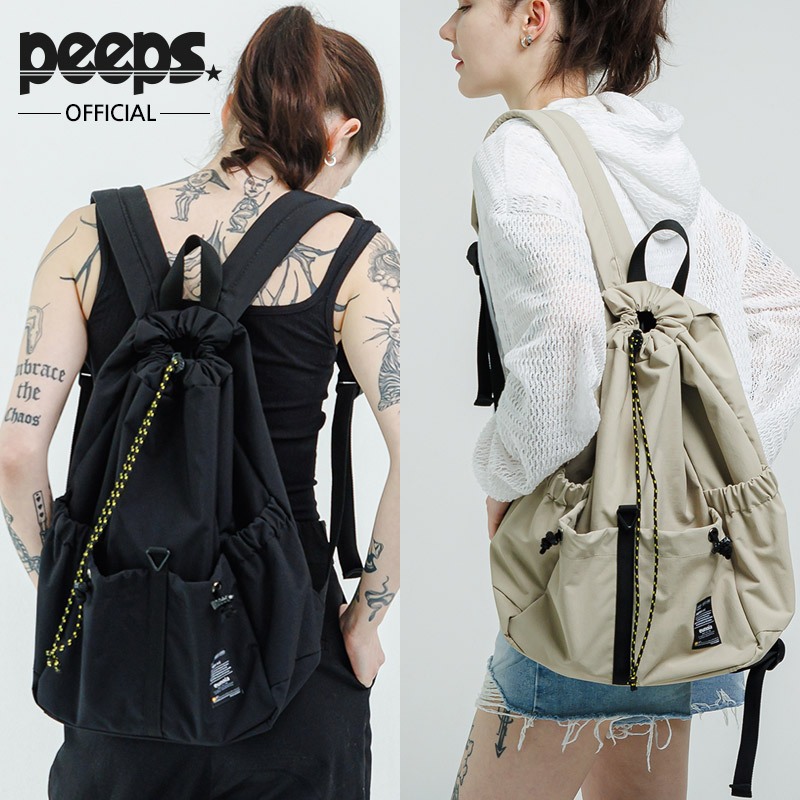 [PEEPS] Basic String Backpack(2 Color) | Shopee Malaysia