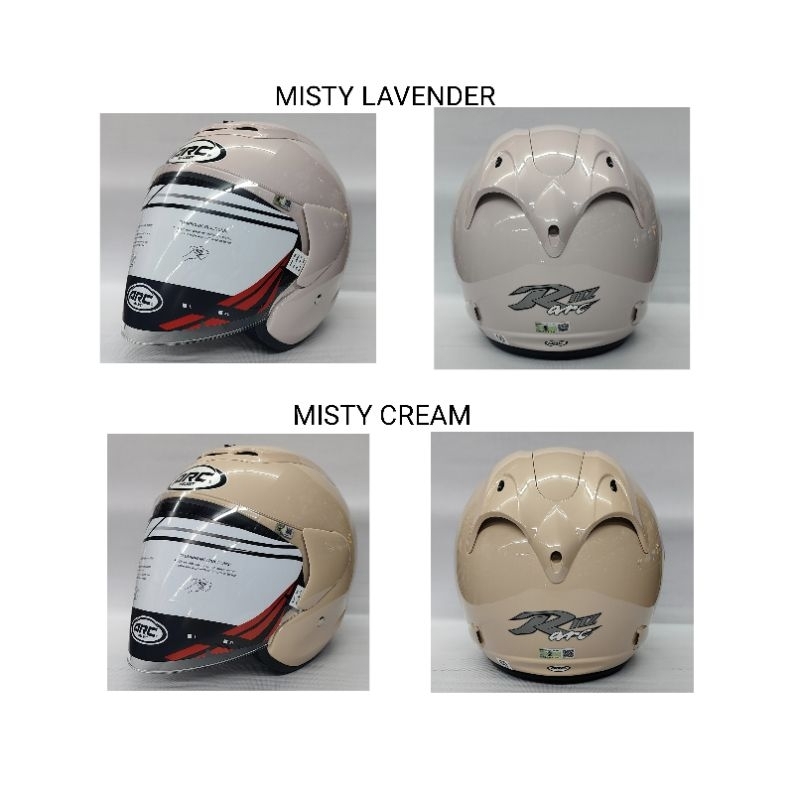 PREMIUM HELMET ARC RITZ COLOUR MISTY LAVENDER/MISTY CREAM SIRIM APPROVED | Shopee Malaysia