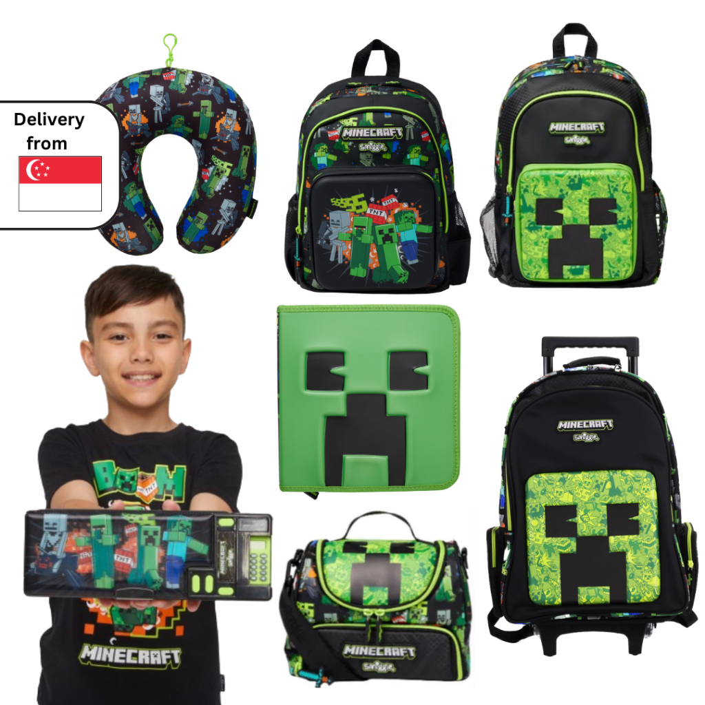 MineCraft Smiggle School Bag Minecraft Water Bottle Wheels Wallet ...