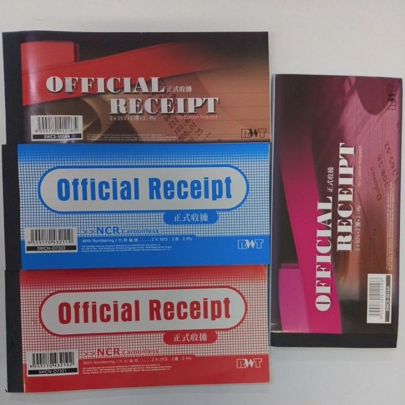 Official receipt book Resit rasmi Carbonless NCR buku resit bayaran ...