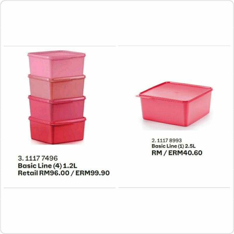 Tupperware Snack n Stack or Tupperware Basic Line | Shopee Malaysia