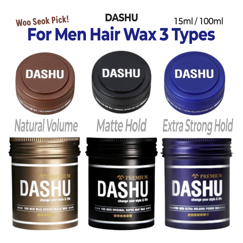 DASHU For Men Hair Wax 3 Types (Original Super Matte / Ultra Holding ...