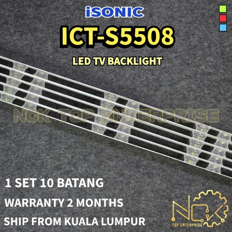 ISONIC ICT-S5508 TV LED BACKLIGHT BARU READY STOCK ICTS5508 ICT-5508 ...