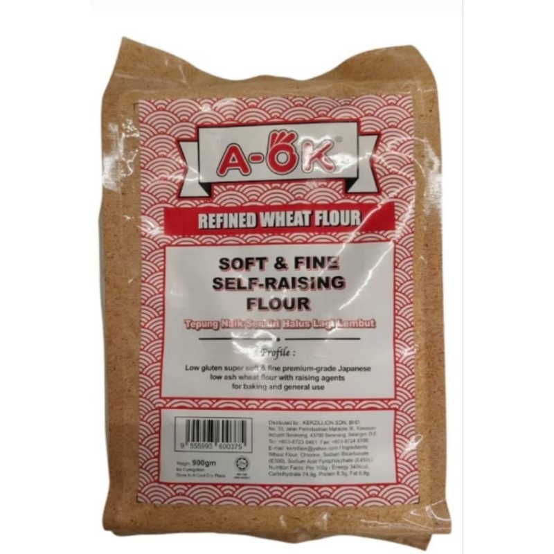 A-OK Halal Soft & Fine Self Raising Flour 900g | Shopee Malaysia