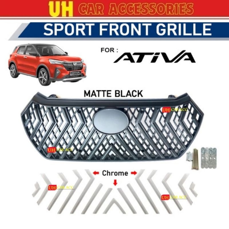 Perodua Ativa D55L Front Grill Lexus Design ABS Chrome Plating Grilles ...