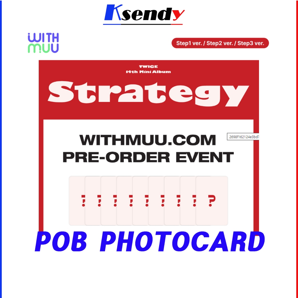 TWICE - STRATEGY POB PHOTOCARD ( WITHMUU ) | Shopee Malaysia
