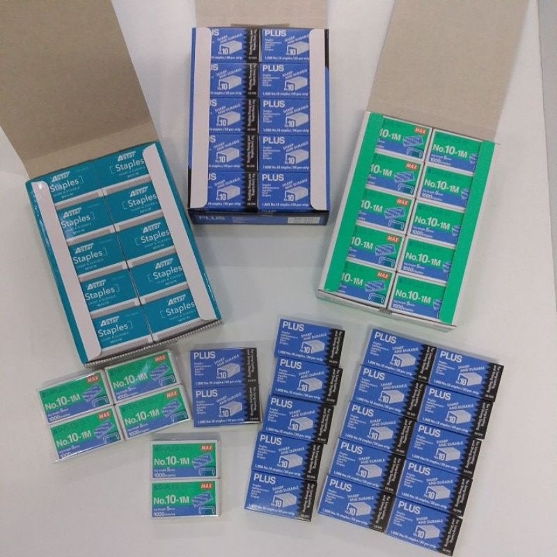 Staples no 10 Max Plus Astar No.10-1m Big box Small box 10号书订 书钉 ubat ...
