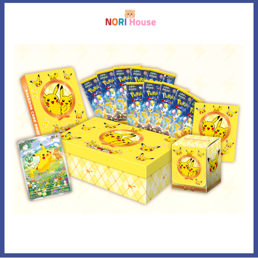 Pokemon Card Pikachu Present Box Surging Spark 10 Booster Packs Set ...