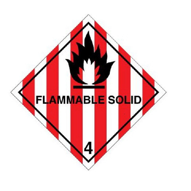 IATA DGR Hazard Label Class 4 Flammable Solid (50 Pieces) | Shopee Malaysia