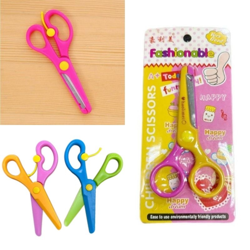 Safety Scissors for Kids Child-Safe Plastic Scissors Anti-Pinch Design ...