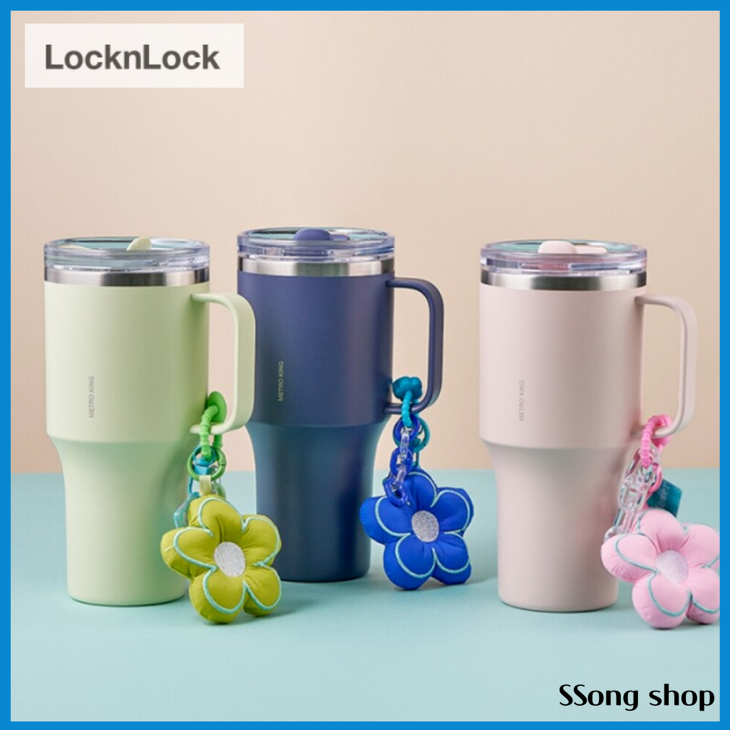 LocknLock New Metro King Tumbler 820ml Set with Flower Keyring | Shopee ...