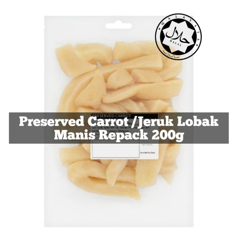 HALAL Jeruk Lobak Manis Repack 200g | Shopee Malaysia