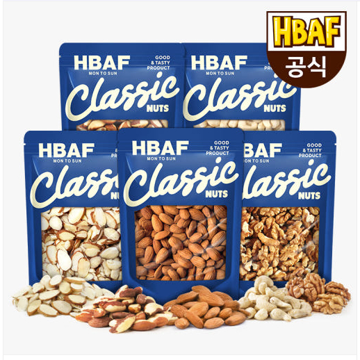 [HBAF] hbaf Classic Nuts Collection, 800g~1kg (Almond, Almond slices, Cashew nuts) | Shopee Malaysia