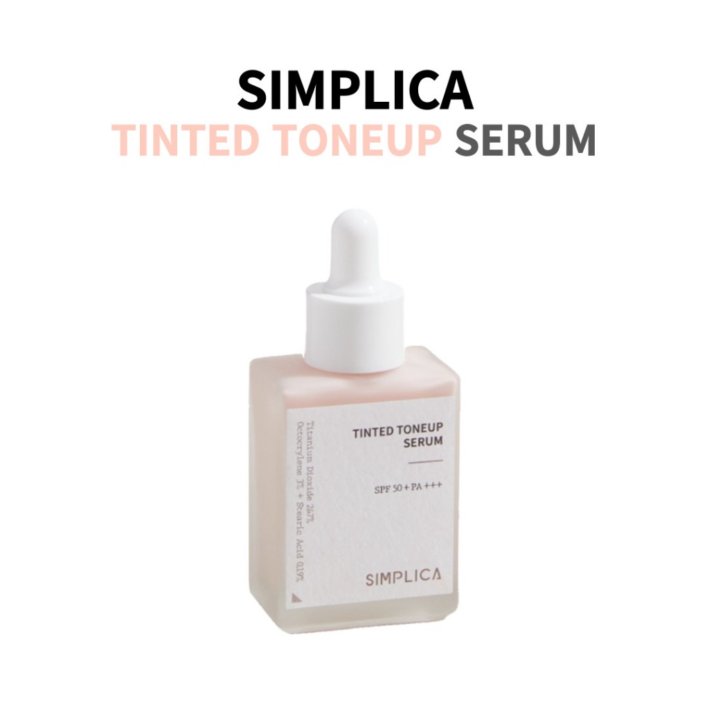 SIMPLICA Tinted Tone Up Sun Serum 30ml | Lightweight Serum with SPF 50+ Skin Tone Correction ...
