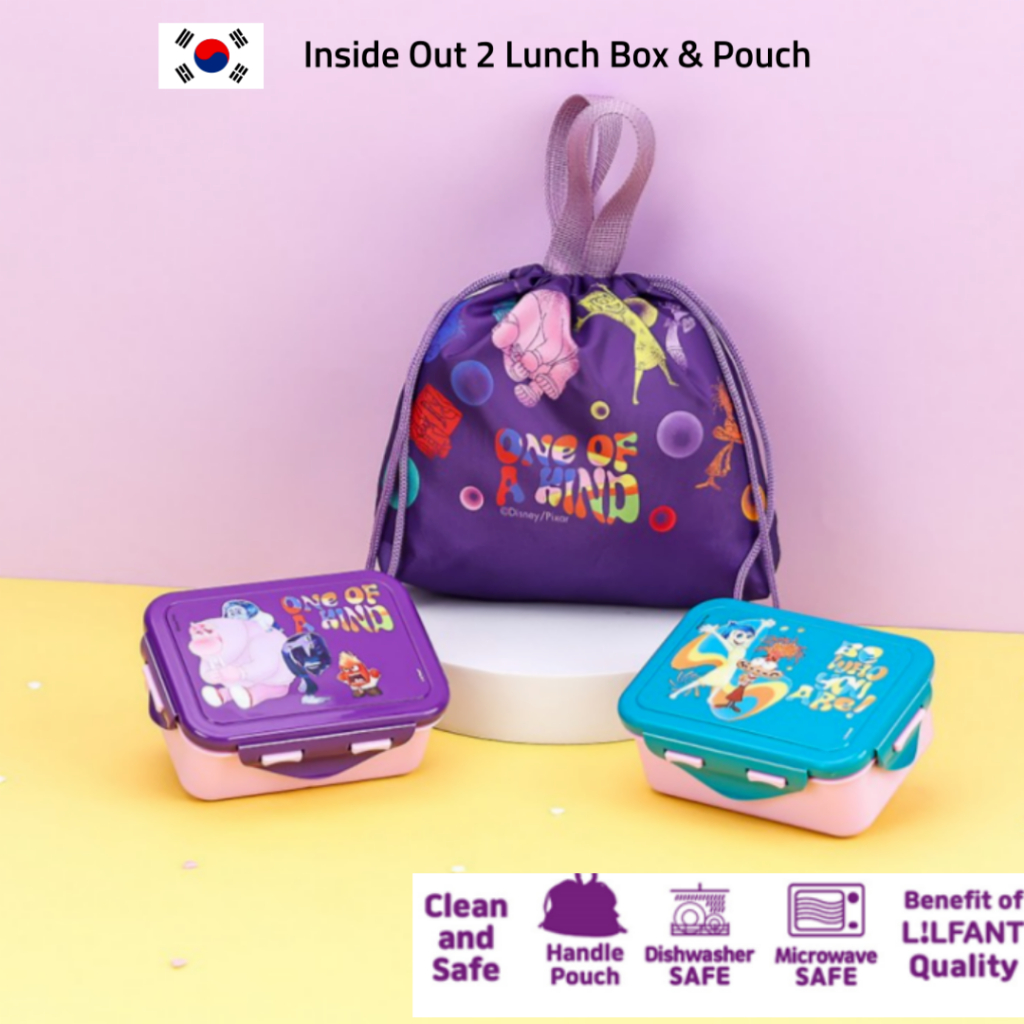 Inside Out 2 character student Lunch Box & Pouch Set food storage ...