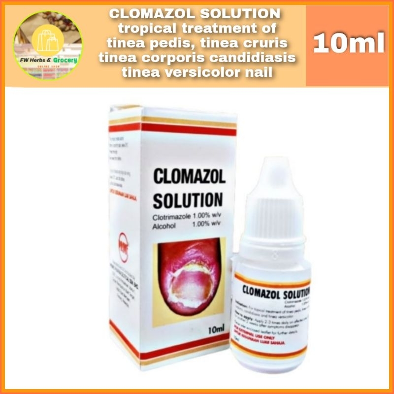 CLOMAZOL SOLUTION 10ML tropical treatment of tinea pedis, tinea cruris ...