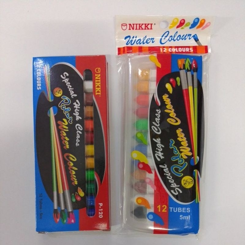 Nikki water colour P-120 / AP-120 (12 colours) student school sekolah ...