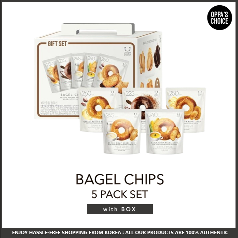 [GIFT SET] DELIGHT PROJECT BAGEL CHIPS 5 SET (KOREAN OLIVE YOUNG NO.1 ...