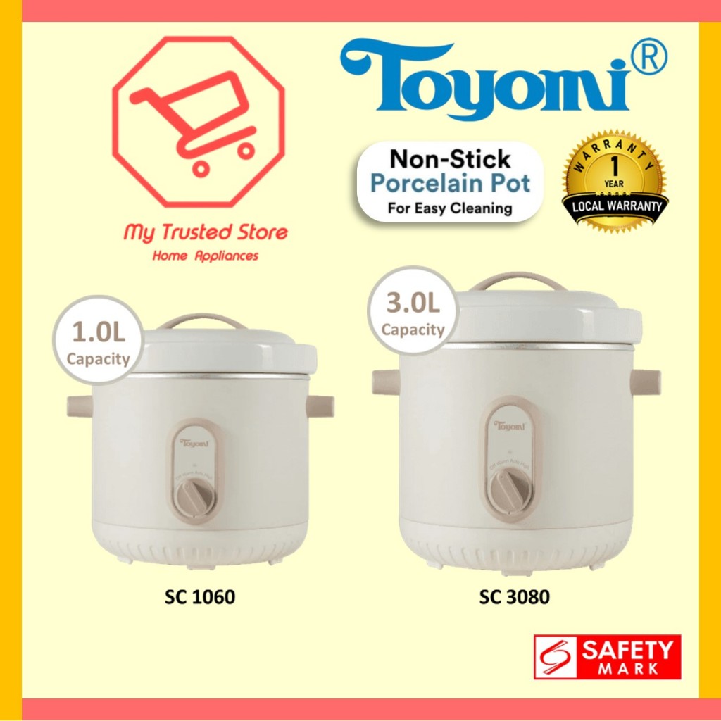 TOYOMI 1L / 3L Porcelain Slow Cooker SC 1060 / SC 3080 | Shopee Malaysia