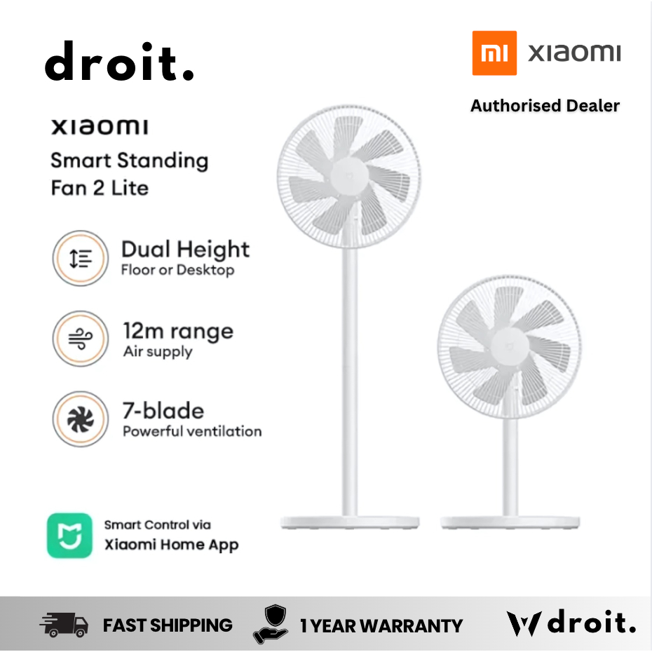 Xiaomi Mi Fan 2 Lite | Dual height | Smart Controls | Shopee Malaysia