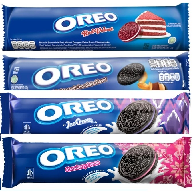 OREO SANDWICH BISCUIT 120 GR / OREO RED VELVET OREO PEANUT OREO BERRY ...