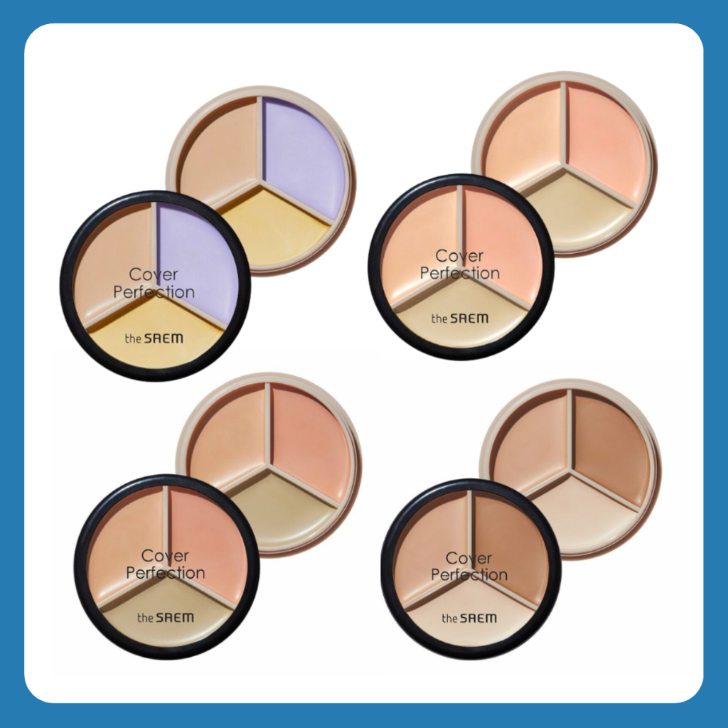 [the SAEM] Cover Perfection Triple Pot Concealer 4type | Shopee Malaysia