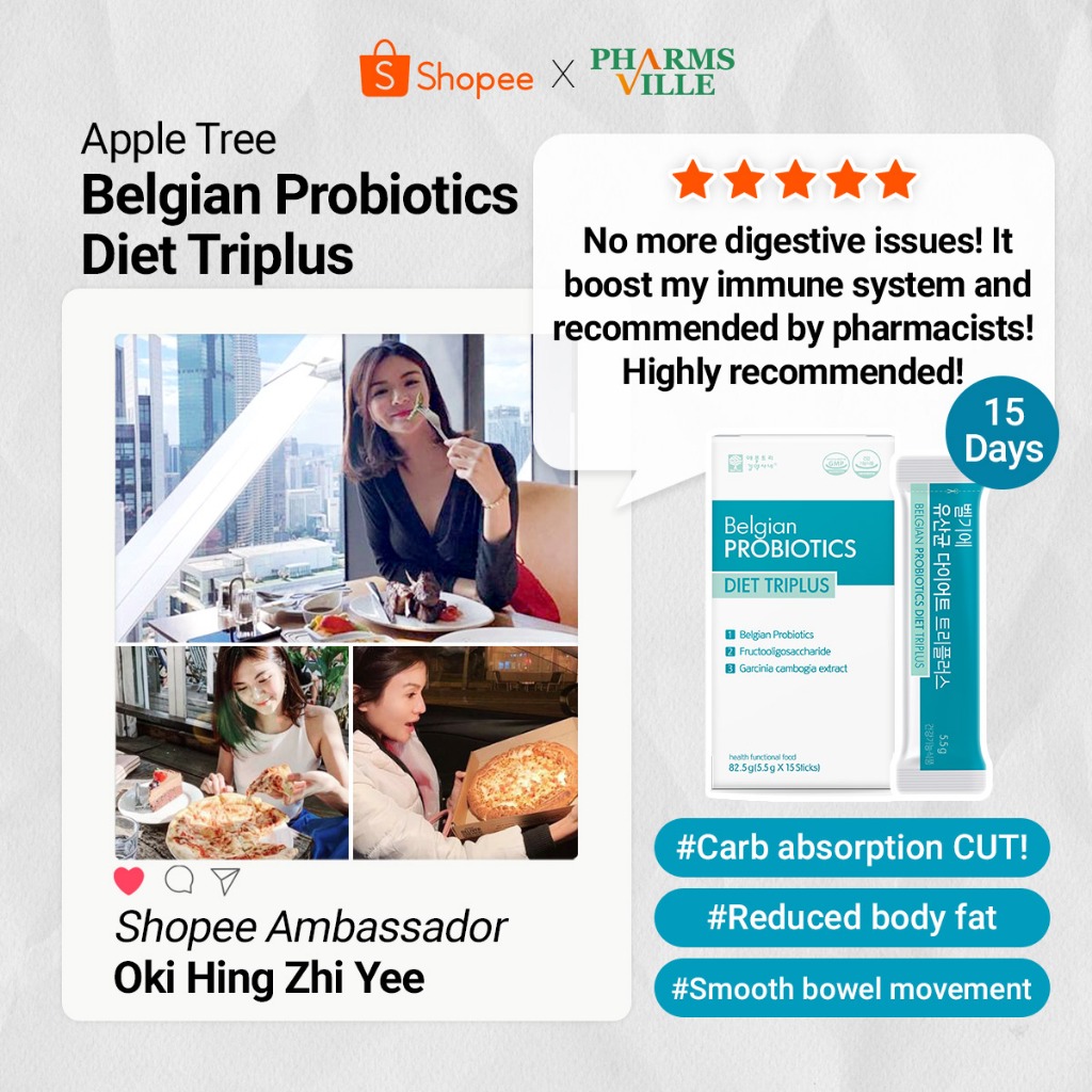 [Apple Tree] Belgian Probiotics Diet Triplus for Fat Burn, Immune and ...