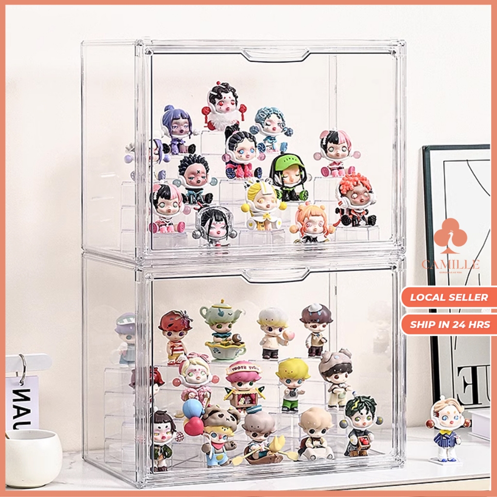 Popmart Display Box Display Case With DIY Stackable Cubes Tiered ...