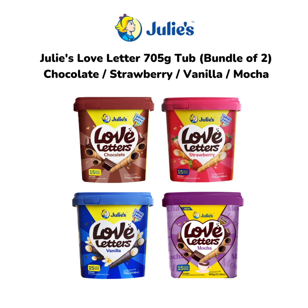 Julie's Love Letter Chocolate / Strawberry / Vanilla / Mocha (Bundle of ...