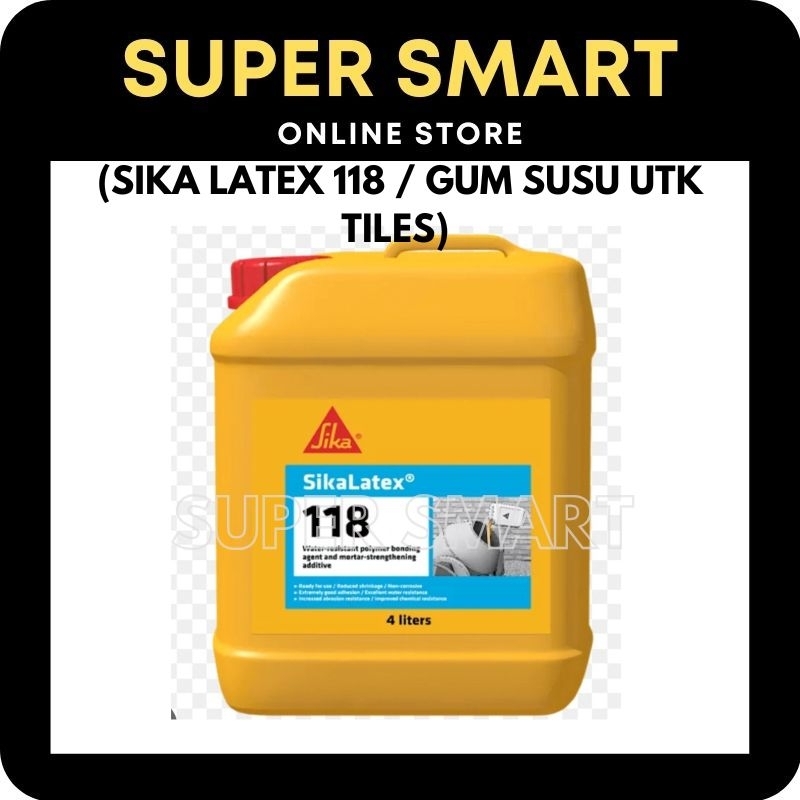 SIKA LATEX 118 4 LITER / GUM SUSU UTK TILES | Shopee Malaysia