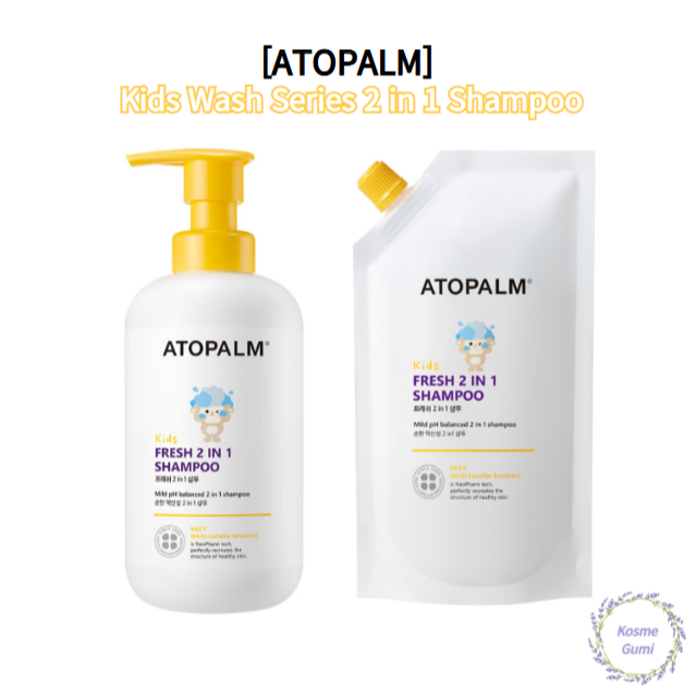 [ATOPALM] Kids Wash Series 2 in 1 Shampoo 460ml / Refill 250ml | Shopee ...